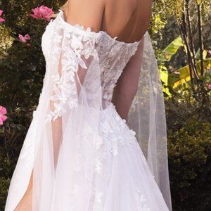 Cinderella | Dresses | New Offwhite Corset Illusion Off Shoulder Open ...